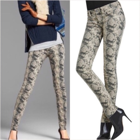 CAbi | Jeans | Cabi I Diamondback Snakeskin Print Skinny Jeans Style ...